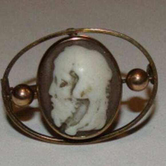 Jewelry | European Victorian 9 Kt Gold And Shell Cameo Zeus Brooch Pin ...